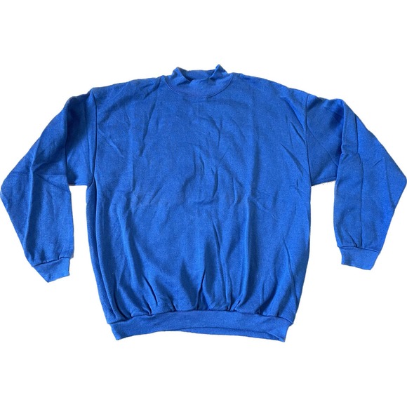 Tultex | Shirts | Vintage Tultex Large Blue Ultra Fleece 22 Cotton Blend Blank Sweatshirt Usa ...
